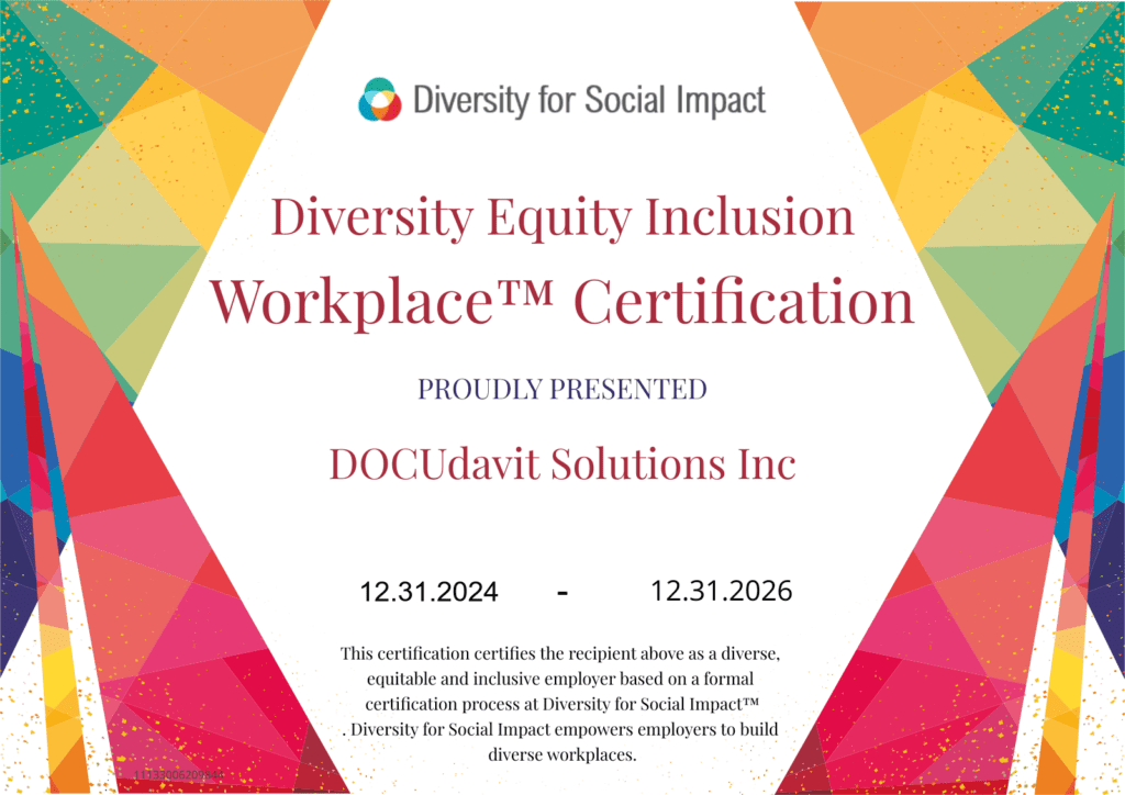 DEI Certification Renewal for 2025 - Docudavit